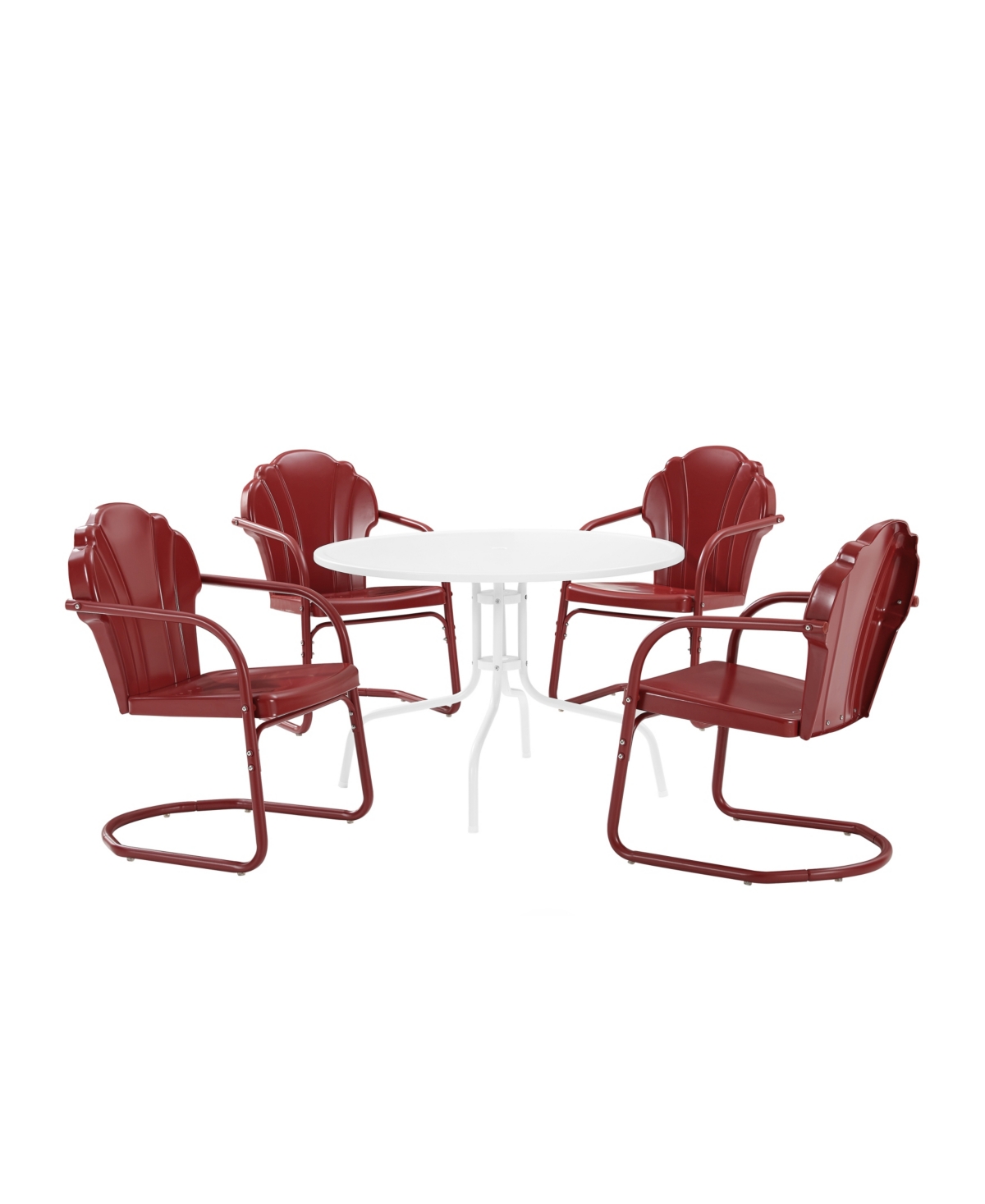 Click here for Tulip 5 Piece Outdoor Dining Set - Red prices