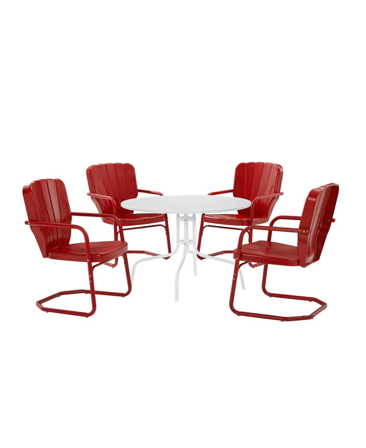 Click here for Ridgeland 5 Piece Outdoor Dining Set - Red prices