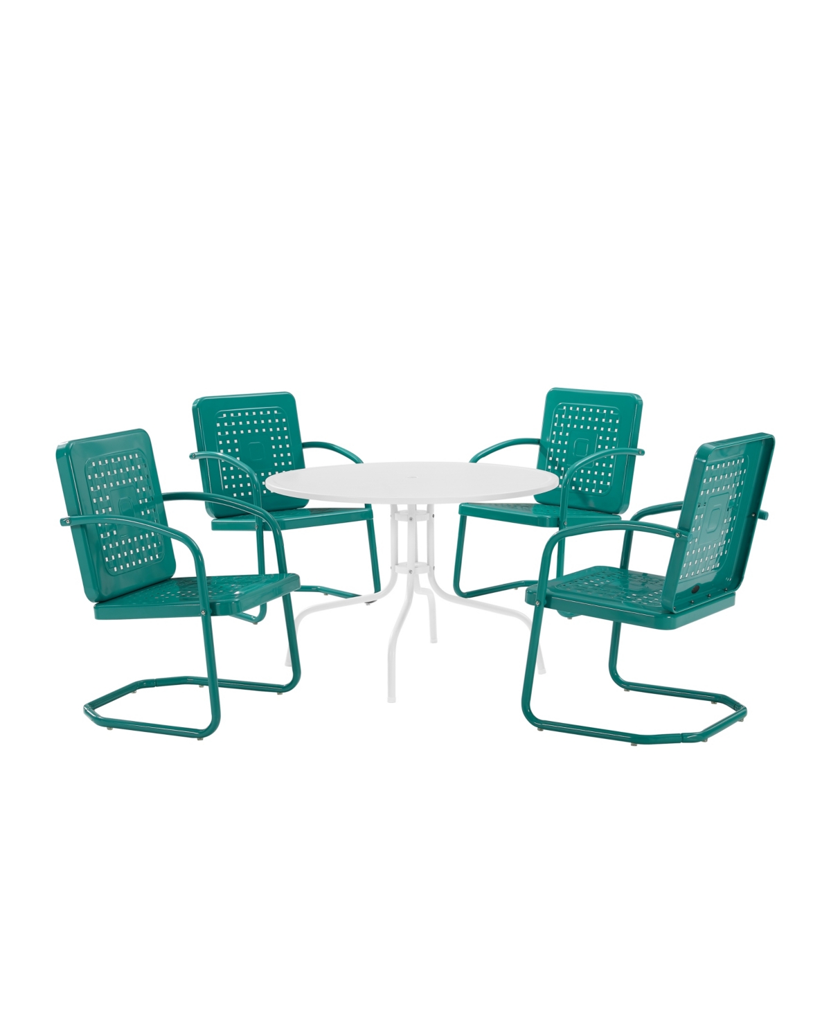 Click here for Bates 5 Piece Outdoor Dining Set - Open Blue prices