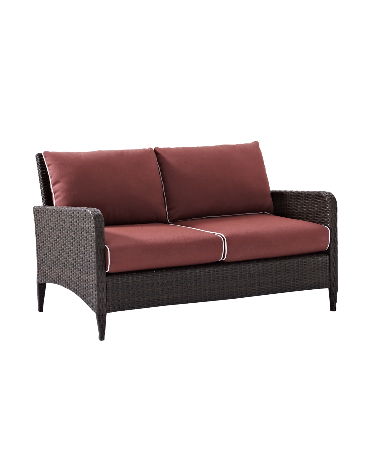 Click here for Kiawah Outdoor Wicker Loveseat - Red prices