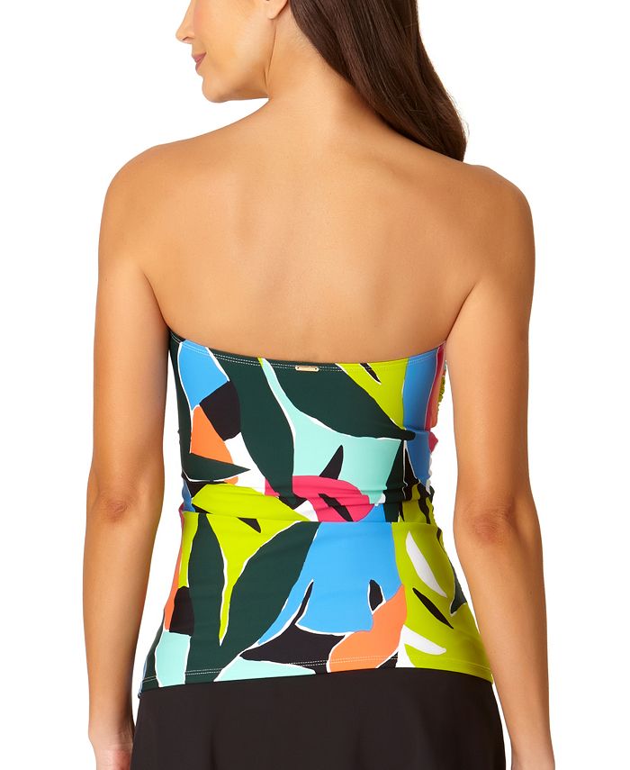 Anne Cole Polynesian Palm Twist Bandeau Tankini Top Macys