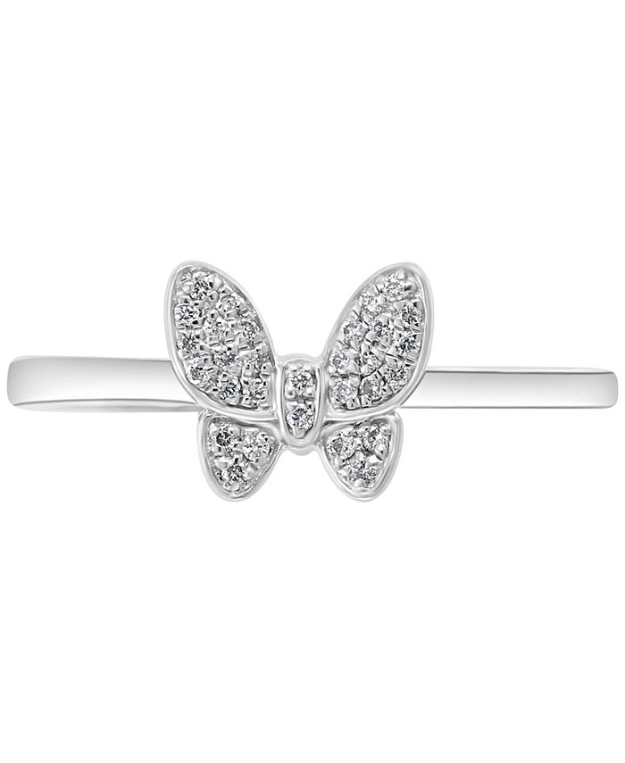 EFFY Collection EFFY® Diamond Butterfly Ring (1/10 ct. t.w.) in ...