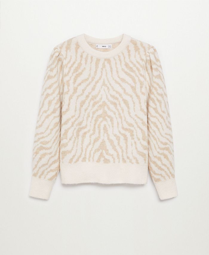 MANGO Women's Zebra Sweater - Macy's