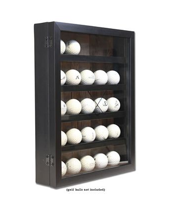 Lawrence Frames Golf Ball Shadow Box Display Case - Holds 25 Logo Balls ...