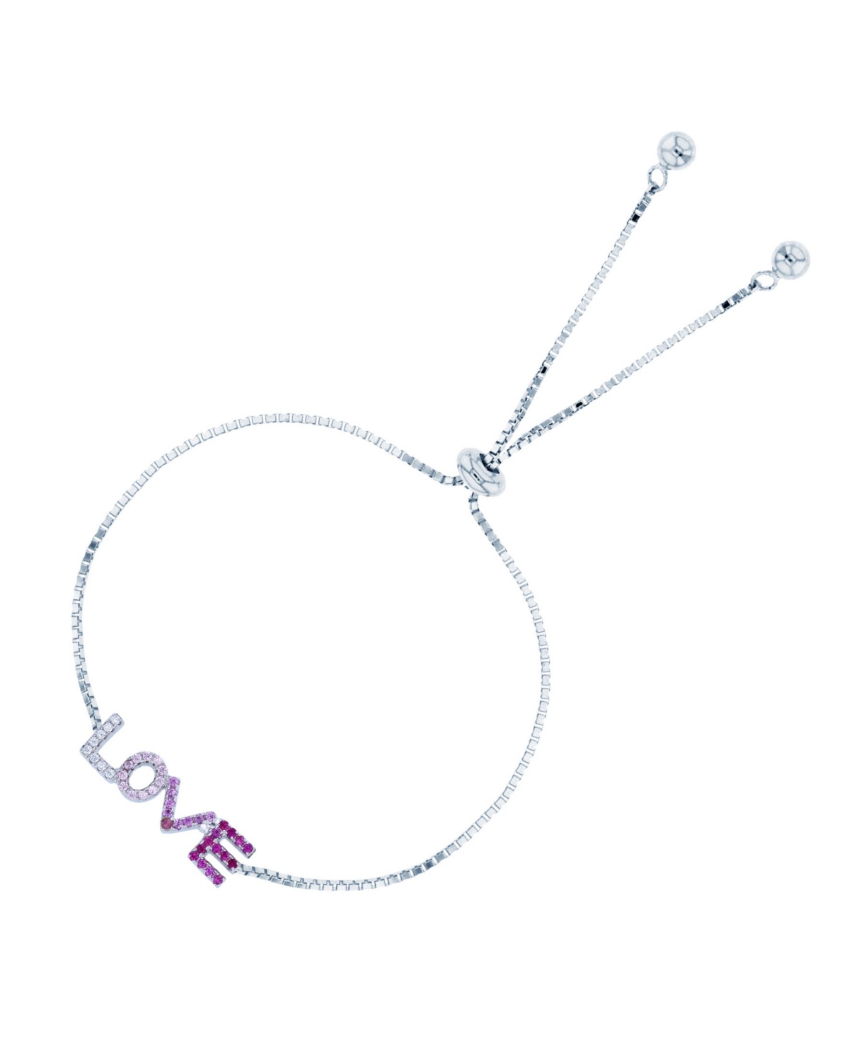 Click here for Cubic Zirconia Micro Pave Love Adjustable Bolo Bra... prices