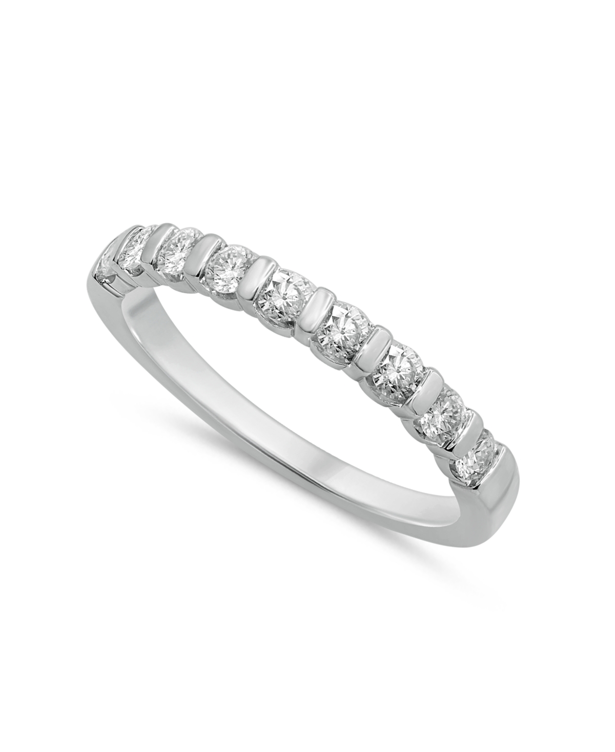 Click here for Diamond Bar Band (1/2 ct. t.w.) in 14k White Gold... prices