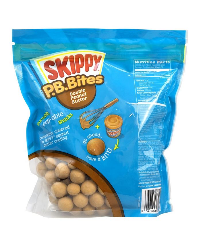 Skippy Double Peanut Butter P.B. Bites, 24 oz - Macy's
