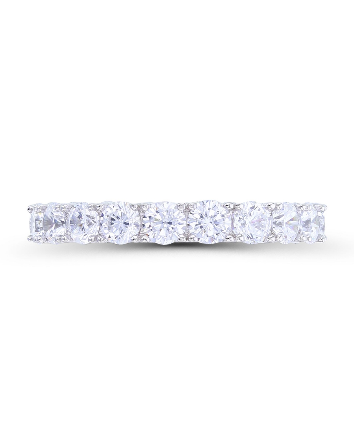Click here for Cubic Zirconia Round and Baguette Eternity Ring -... prices