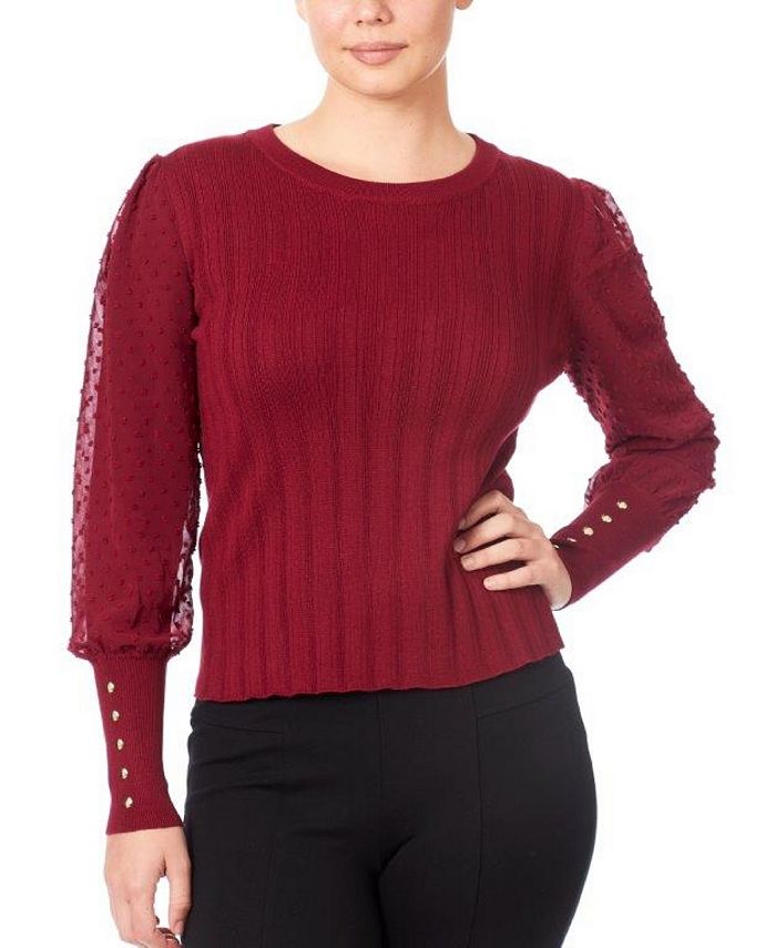 Joseph A Women's Mixed Media Sweater - Macy's