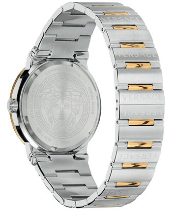 Versace Women's Swiss Two-Tone Stainless Steel Bracelet Watch 38mm - Macy's