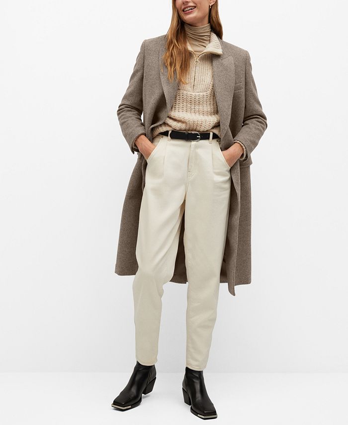 MANGO Women's Wool Double-Breasted Coat - Macy's