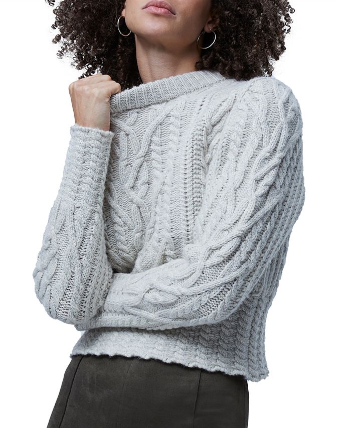 French Connection Joetta Cable-Knit Sweater - Macy's