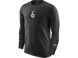 Nike Philadelphia 76ers Men's City Edition Courtside Long Sleeve T ...