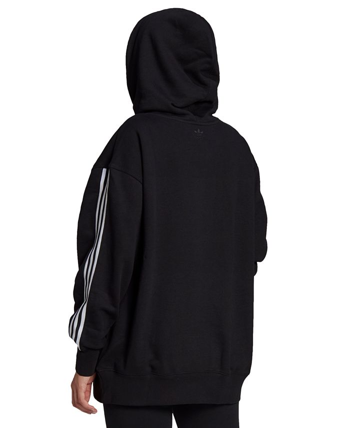 adidas Women's Cotton 3-Stripe Hoodie - Macy's