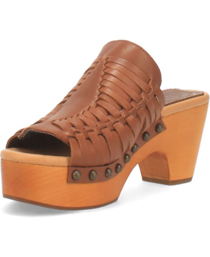 Dingo Women's Dreamweaver Leather Platform Sandals - Macy's