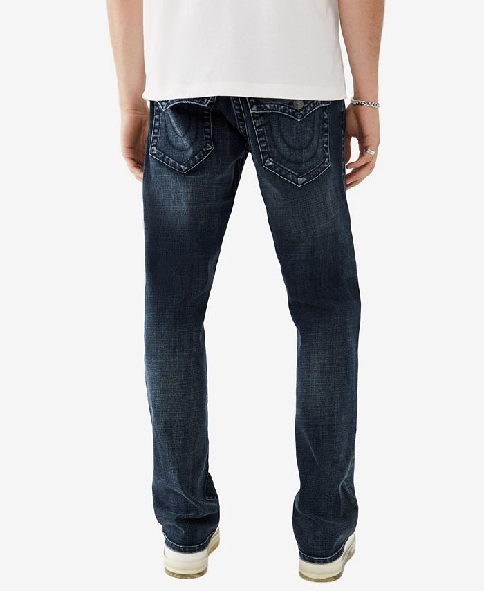 True Religion Men's Ricky Straight Fit Jeans with Back Flap Pockets ...