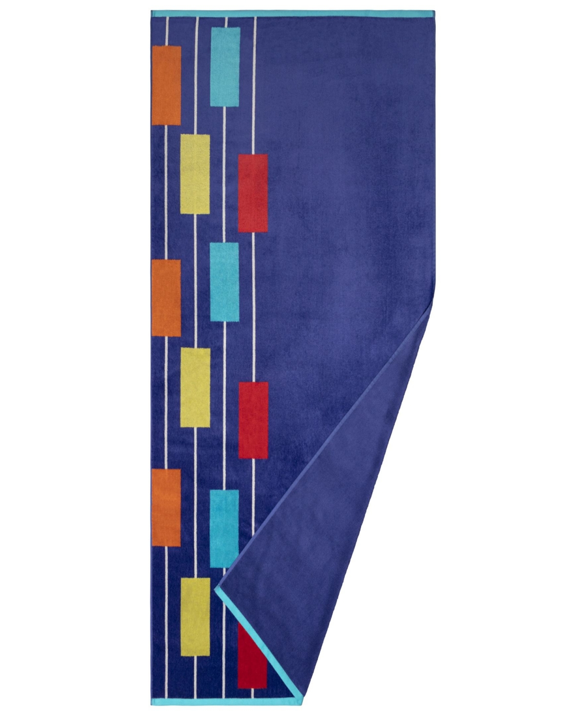Click here for Superior Neon Tiles Oversized Beach Towel - Blue prices
