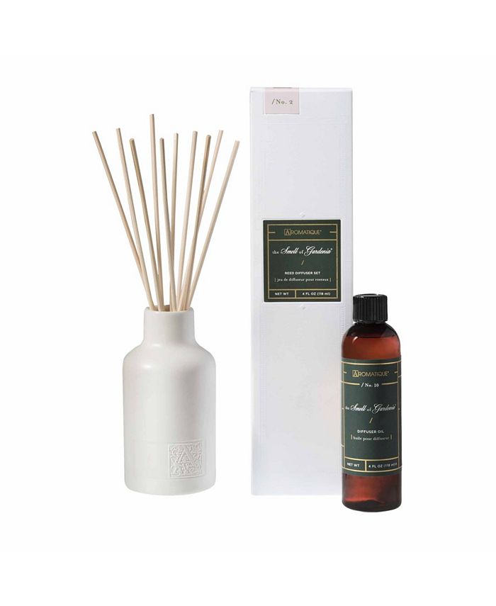 Aromatique Gardenia Reed Diffuser Set, 3 piece - Macy's