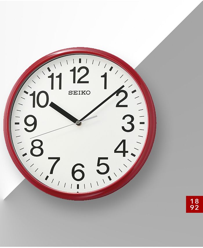 Seiko Classic Red Office Clock - Macy's