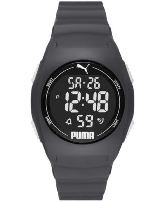 Puma Men's Digital 4 Gray Polyurethane Strap Watch 48mm - Macy's