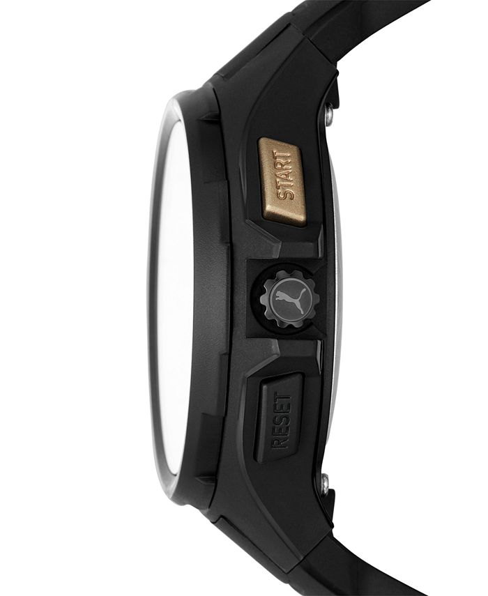 Puma Men's Bold Analog-Digital Black Polyurethane Strap Watch 48mm - Macy's