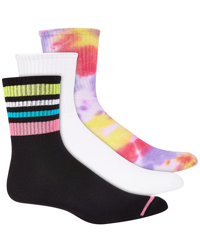 Jenni Women's 3pk Assorted Crew Socks, Created for Macy's - Macy's
