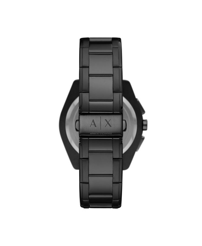 A|X Armani Exchange AX Men's Chronograph Black Stainless Steel Bracelet ...