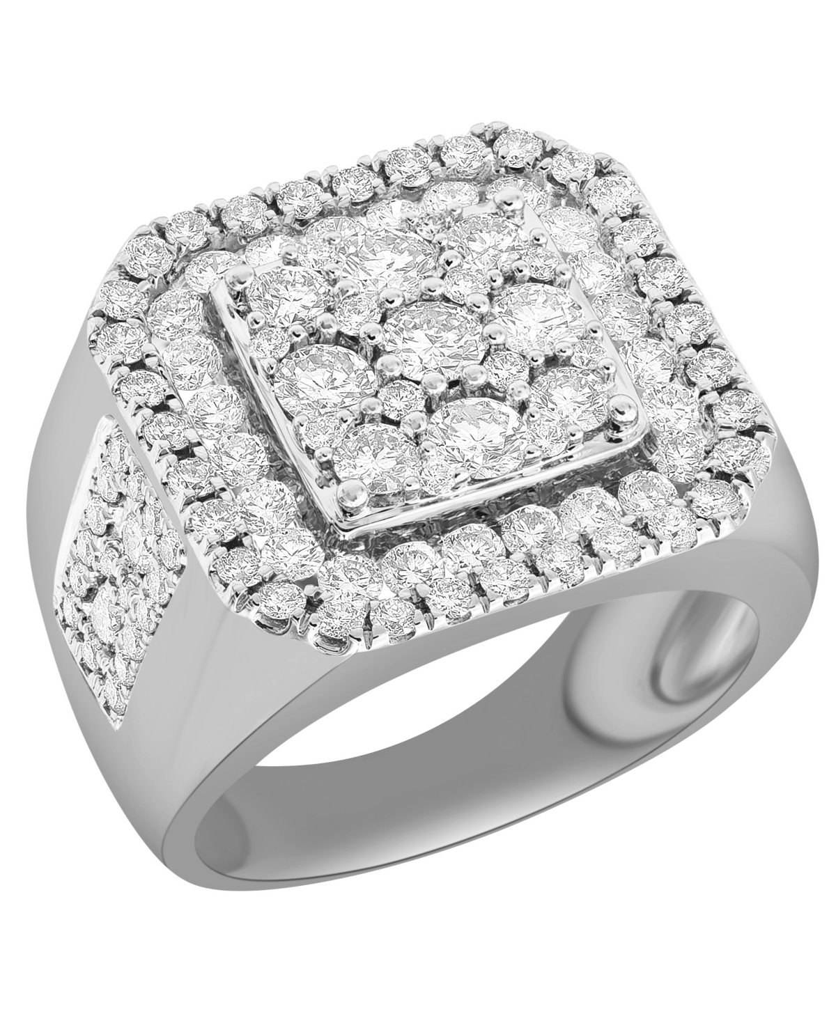 Click here for Mens Diamond Cluster Ring (3 ct. t.w.) in 10k Yell... prices