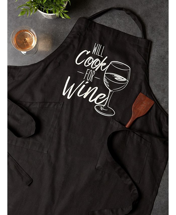 Design Imports Chef Printed Apron, Cook for Wine, 1 Piece - Macy's