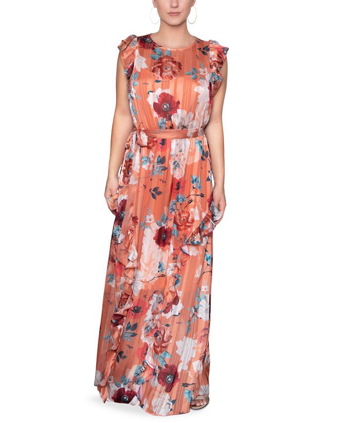 RACHEL Rachel Roy Ruffled Floral-Print Maxi Dress - Macy's