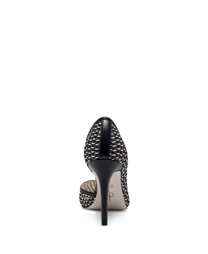 Jessica Simpson Women's Pieree Open-Weave D’Orsay Heeled Pumps ...