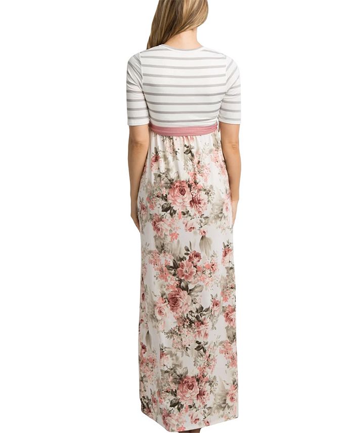 Savi Mom Women's Forence Floral Maxi Maternity Dress - Macy's