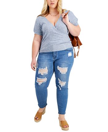 Rebellious One Trendy Plus Size Surplice Top - Macy's