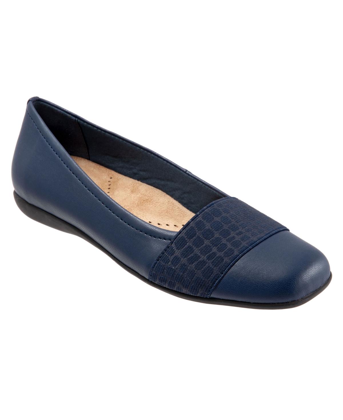 Click here for Trotters Samantha Flat - Navy prices