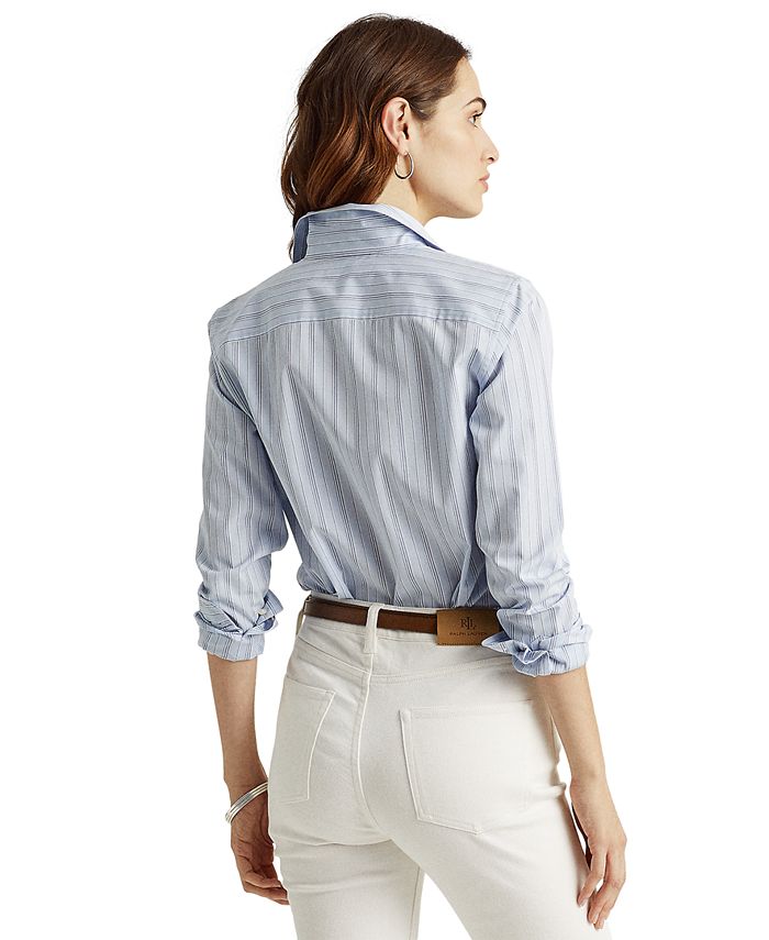 Lauren Ralph Lauren Striped Cotton Broadcloth Shirt Macys