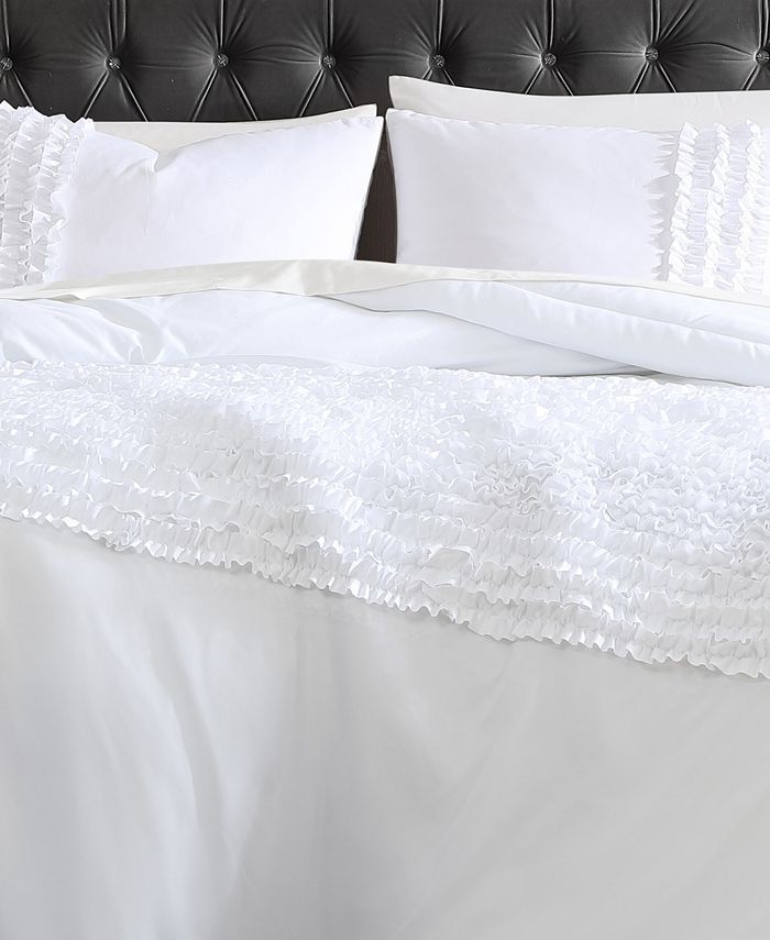 Betsey Johnson Romantic Ruffles 3-Pc. Comforter Set, King - Macy's