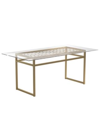 CosmoLiving Juliette Glass Top Dining Table - Macy's