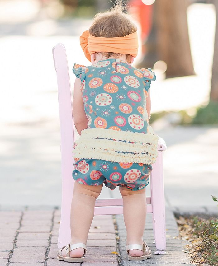 RuffleButts Baby Girls Flutter Romper and Bow Headband Set & Reviews ...