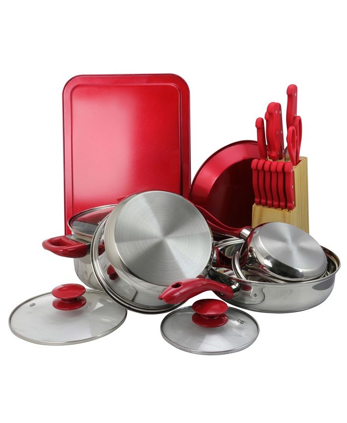 MegaChef Cookware Combo Set, 22 Piece - Macy's