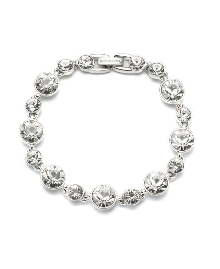 Givenchy Silver-tone and Light Sapphire Crystal Flex Bracelet - Macy's