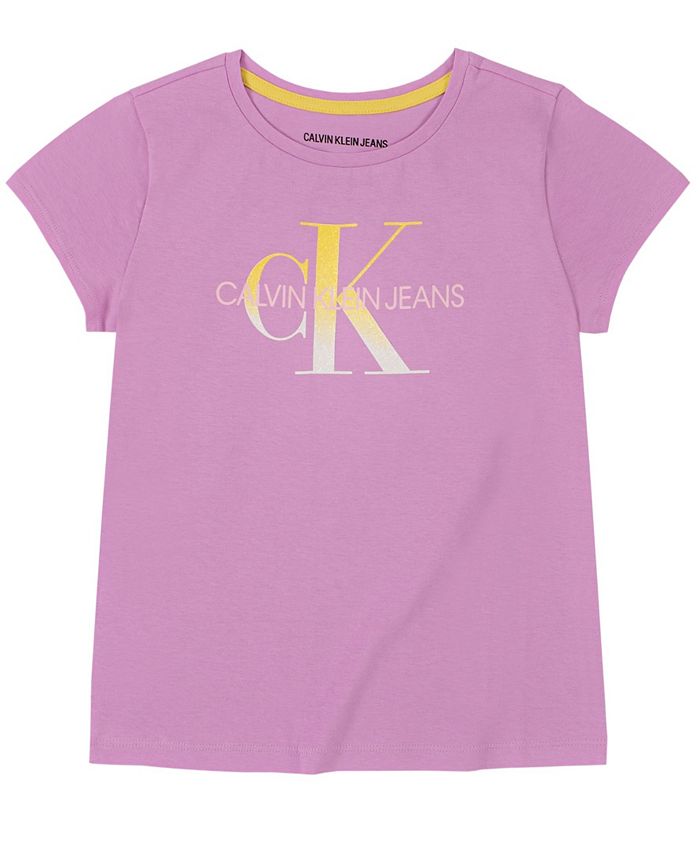 Calvin Klein Big Girls Monogram Logo Tee Macys