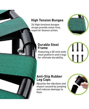 Pure Fun Bungee Exercise Trampoline with Adjustable Handrail - Macy's