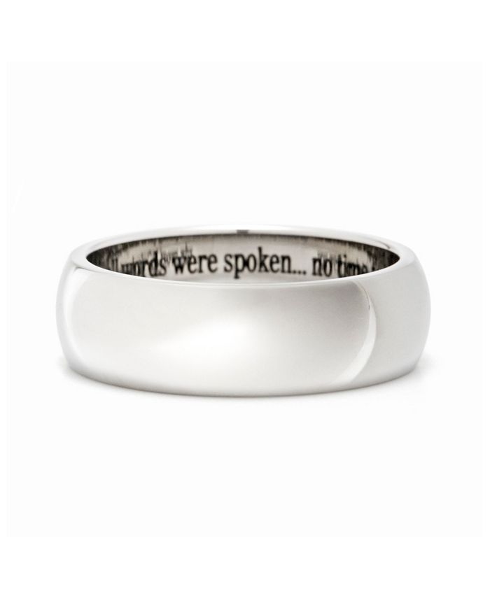 Eve's Jewelry Men's Stainless Steel Bereavement Prayer Ring - Macy's