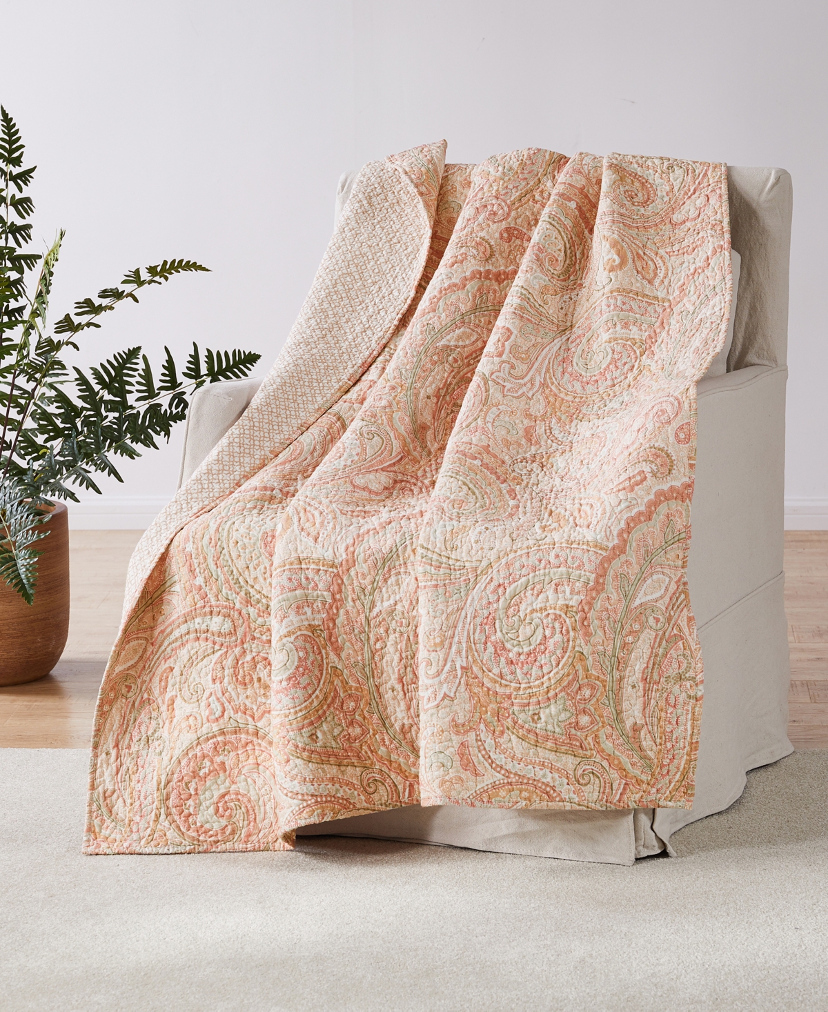Click here for Levtex Spruce Paisley Reversible Quilted Throw  50... prices