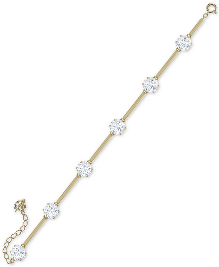 Swarovski Gold-Tone Constella Bangle Bracelet - Macy's
