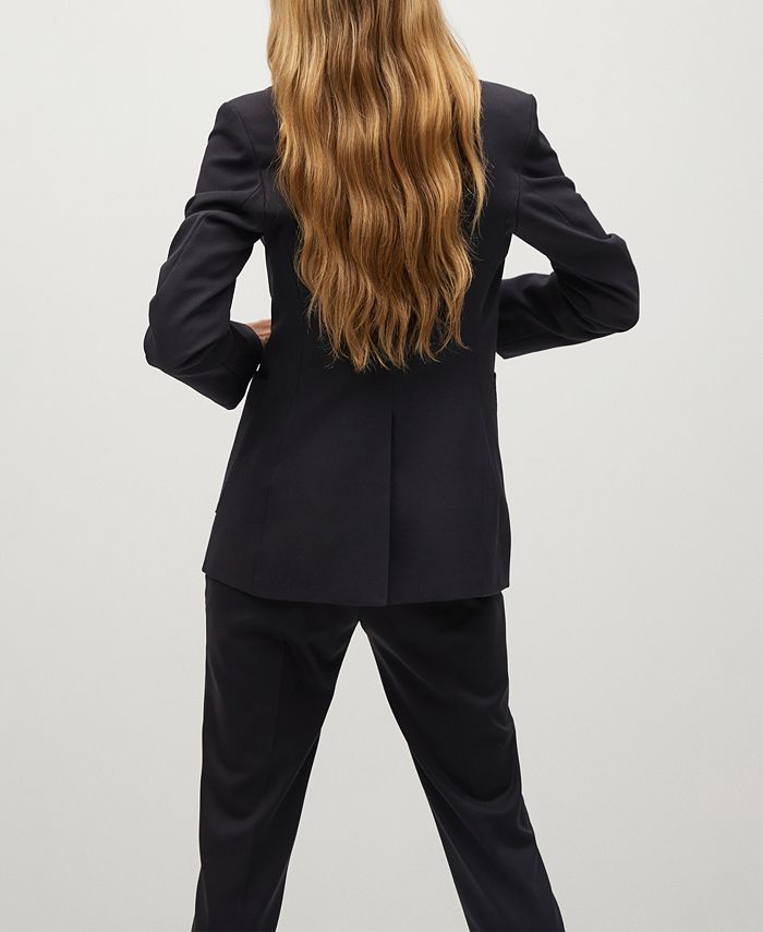 MANGO Structured Blazer Button - Macy's