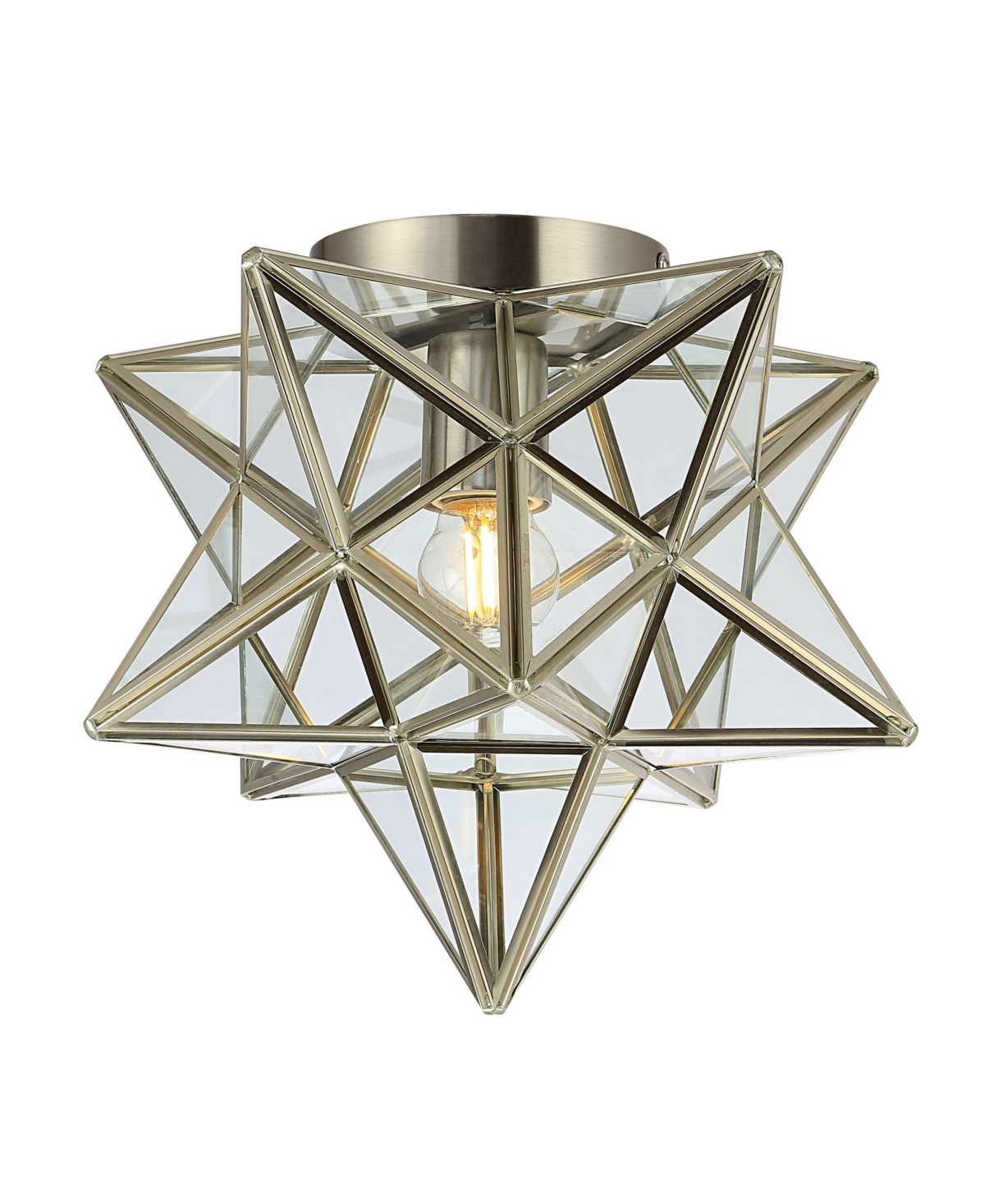 Click here for Stella Moravian Star Led Flush Mount - Silver-tone prices