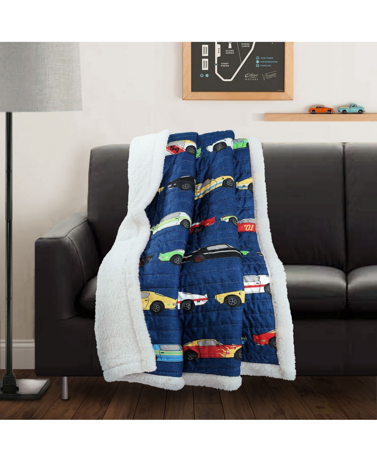 Click here for Lush Decor Kids Race Cars Sherpa Throw  60 x 50 -... prices