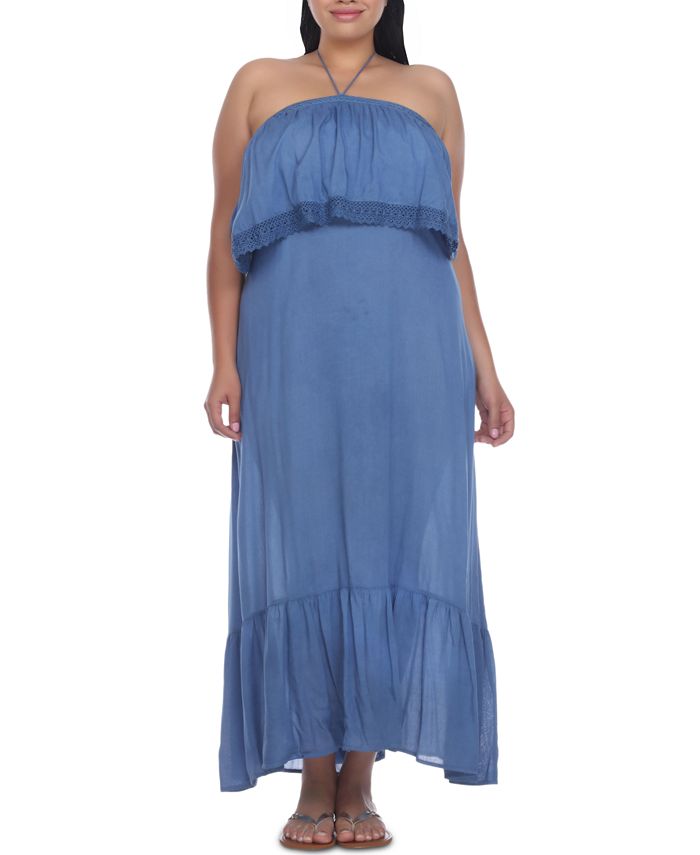 Raviya Plus Size Ruffled Cover-Up Dress - Macy's