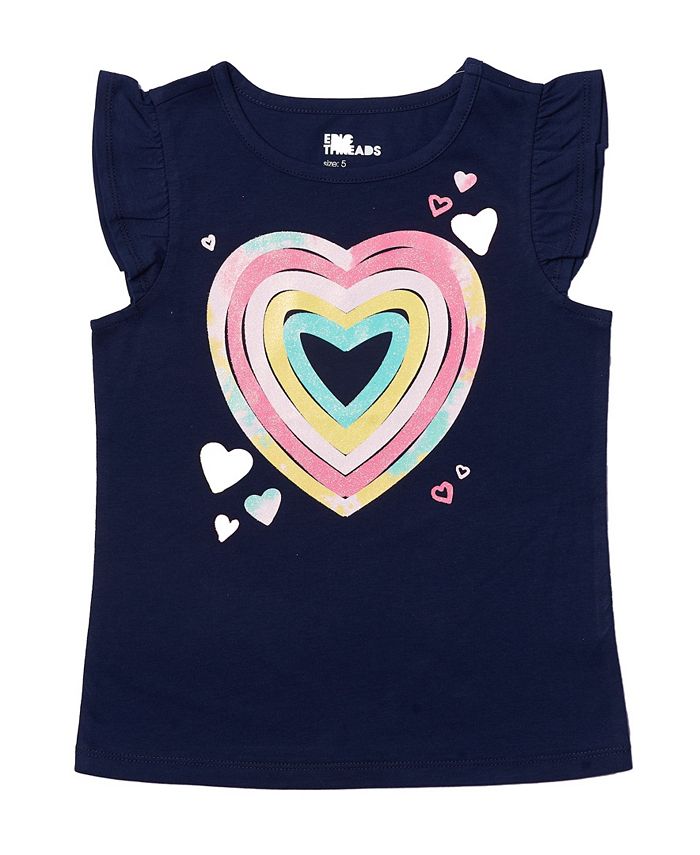 Epic Threads Little Girls Flutter Sleeve Graphic Tee - Macy's